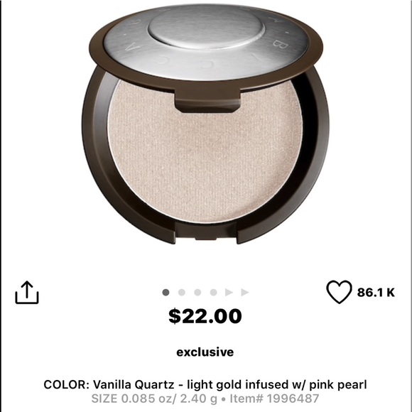 BECCA | Makeup | Becca Mini Shimmering Skin Perfector Vanilla | Poshmark